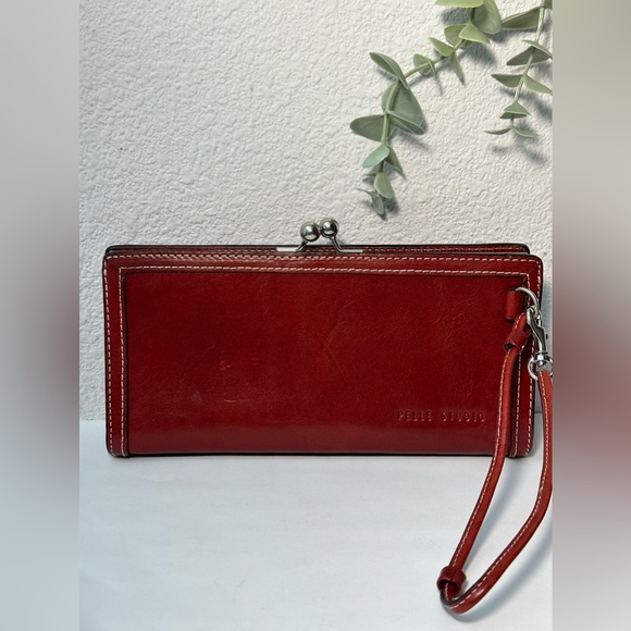 Pelle Studio | Bags | Pelle Studio Wilsons Leather Burgundy Clutch Bag ...